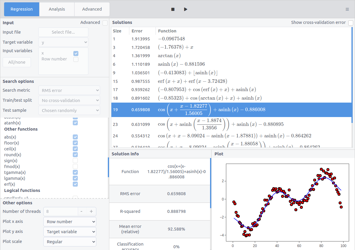 Symbolic regression software - TuringBot